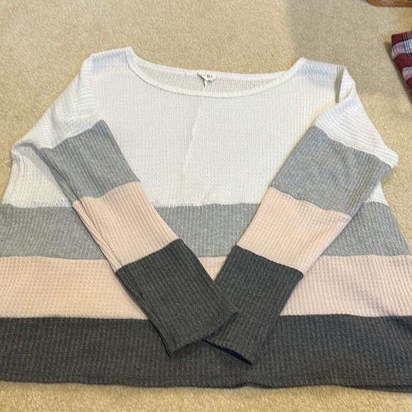 BiBi | Sweaters | Bibi Light Weight Striped Sweater L | Poshmark